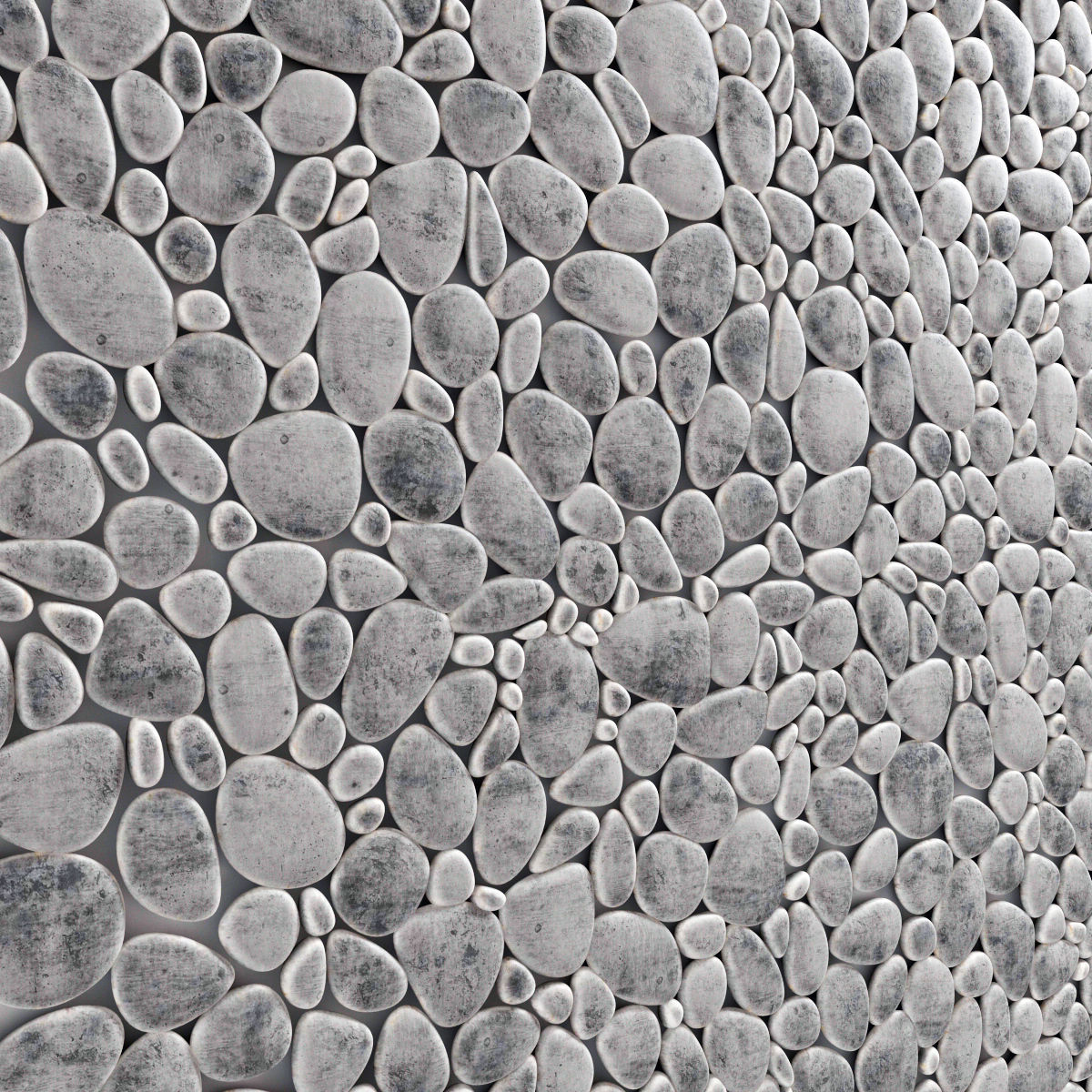 Panel smooth pebble many part 3D model | CGTrader