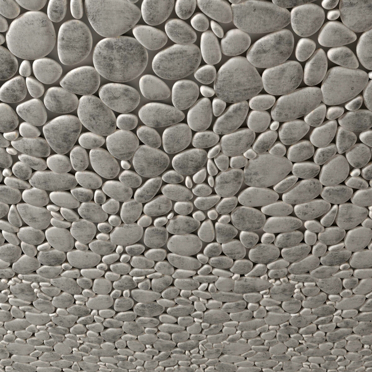 Panel smooth pebble many part 3D model | CGTrader