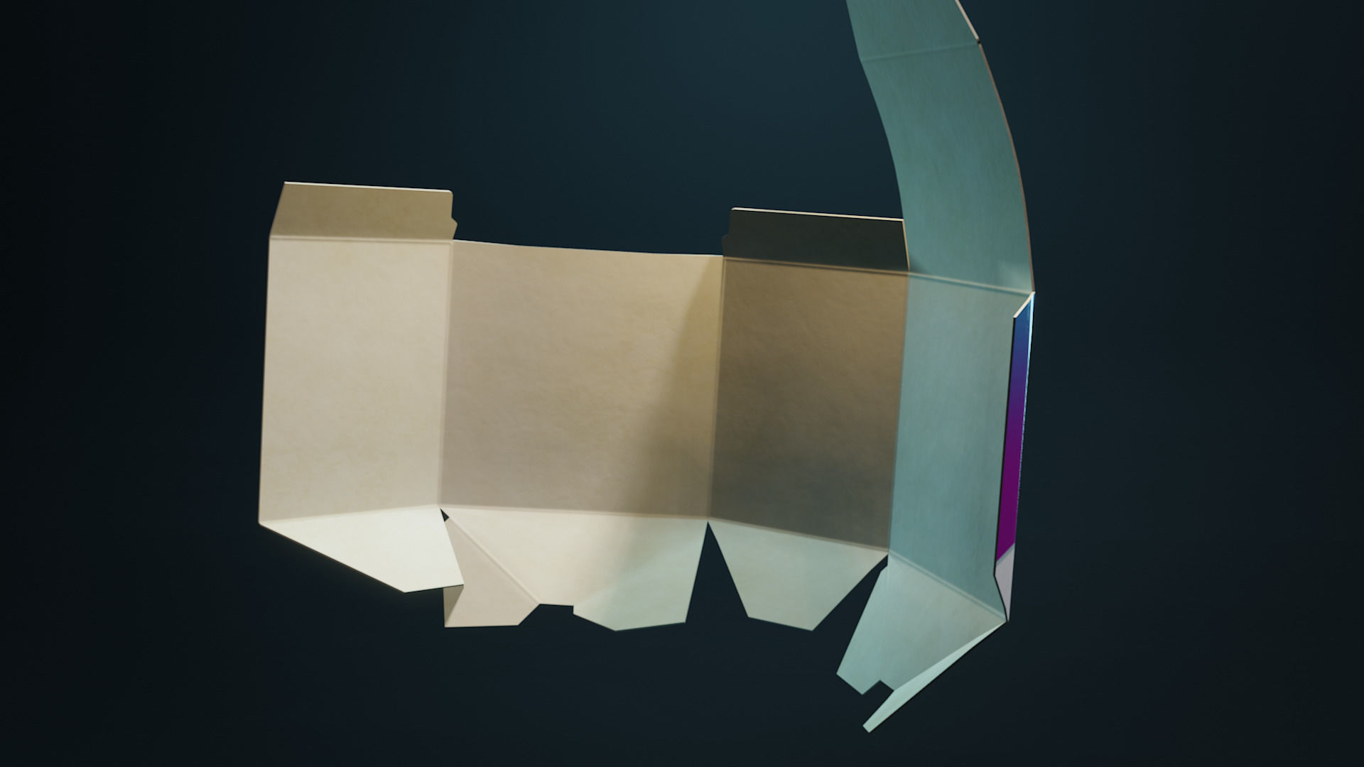 Rigged Dieline for Box Packaging Design and Product Animation 3D model ...