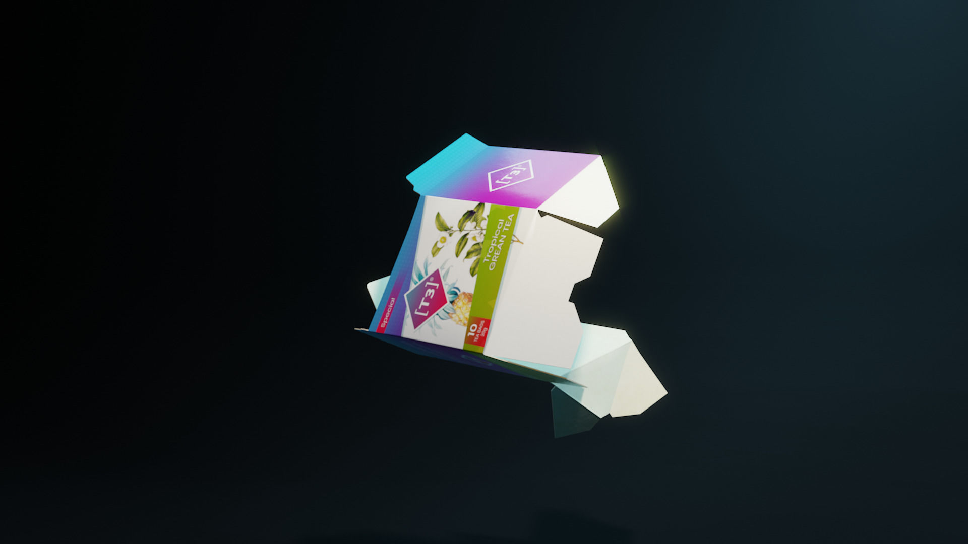 Rigged Dieline for Box Packaging Design and Product Animation 3D model ...