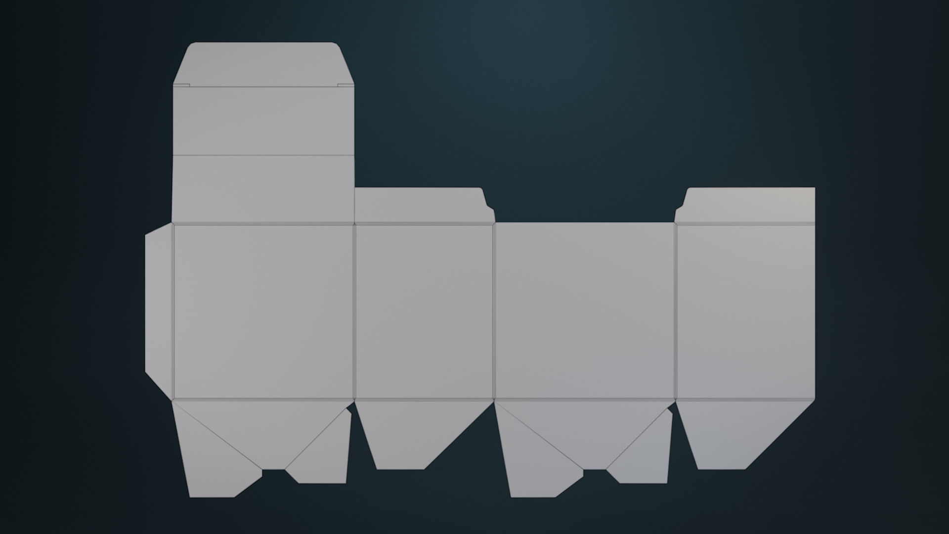 Rigged Dieline for Box Packaging Design and Product Animation 3D model ...