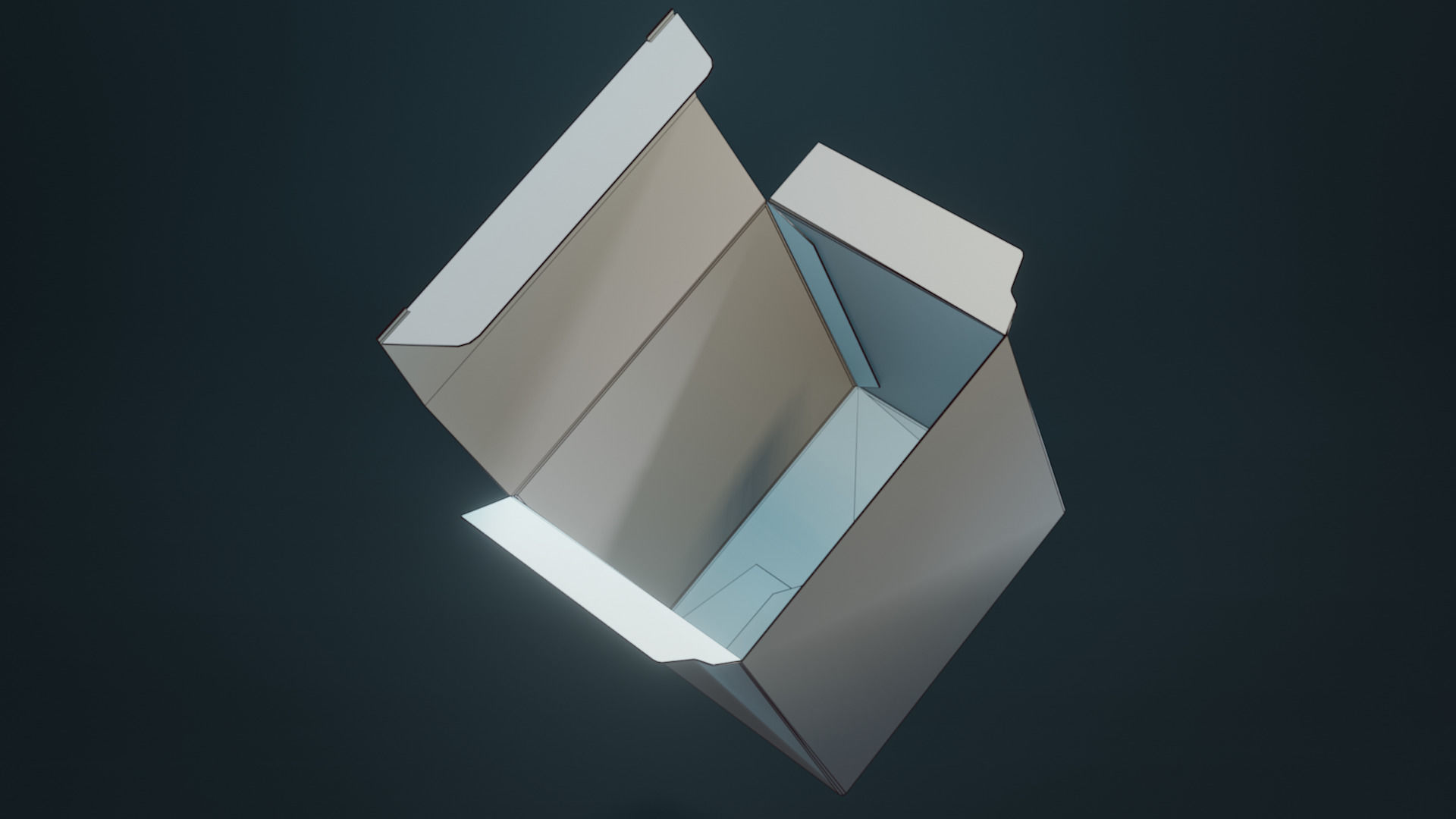 Rigged Dieline for Box Packaging Design and Product Animation 3D model ...