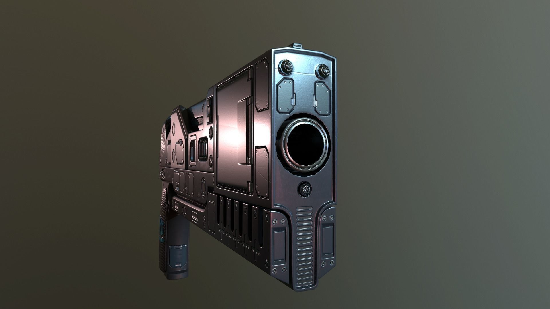 3D model REAPER Sci-Fi Pistol VR / AR / low-poly | CGTrader