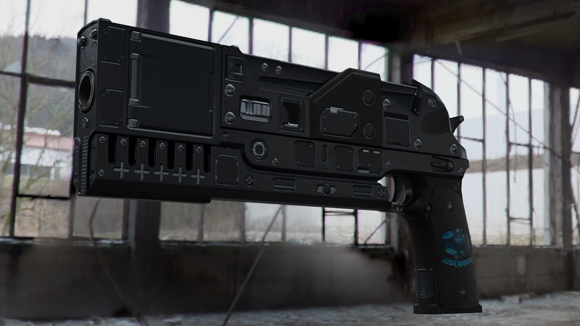 3D model REAPER Sci-Fi Pistol VR / AR / low-poly | CGTrader