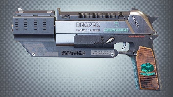 3D model REAPER Sci-Fi Pistol VR / AR / low-poly | CGTrader