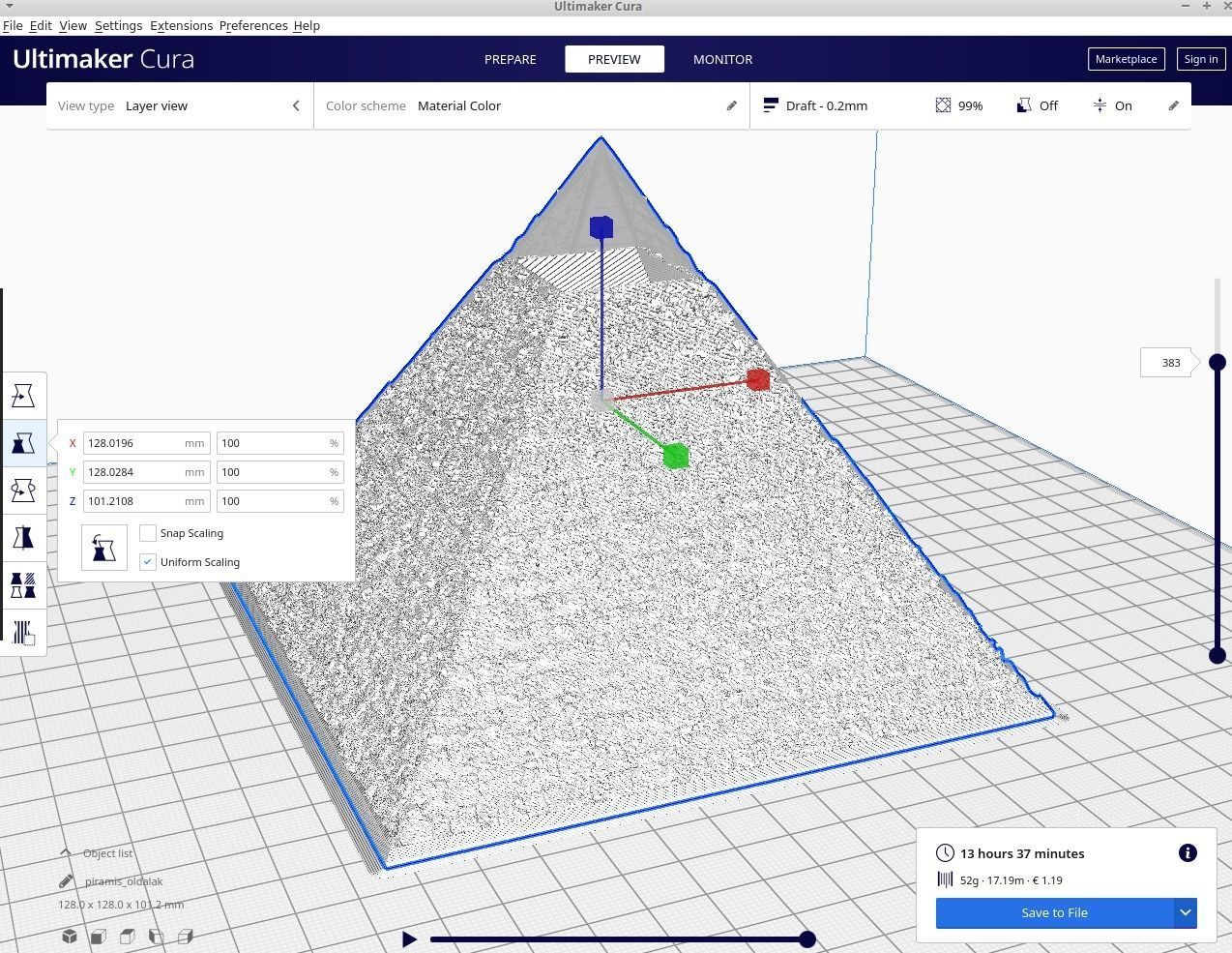 Pyramid litophane lamp 3D model 3D printable | CGTrader