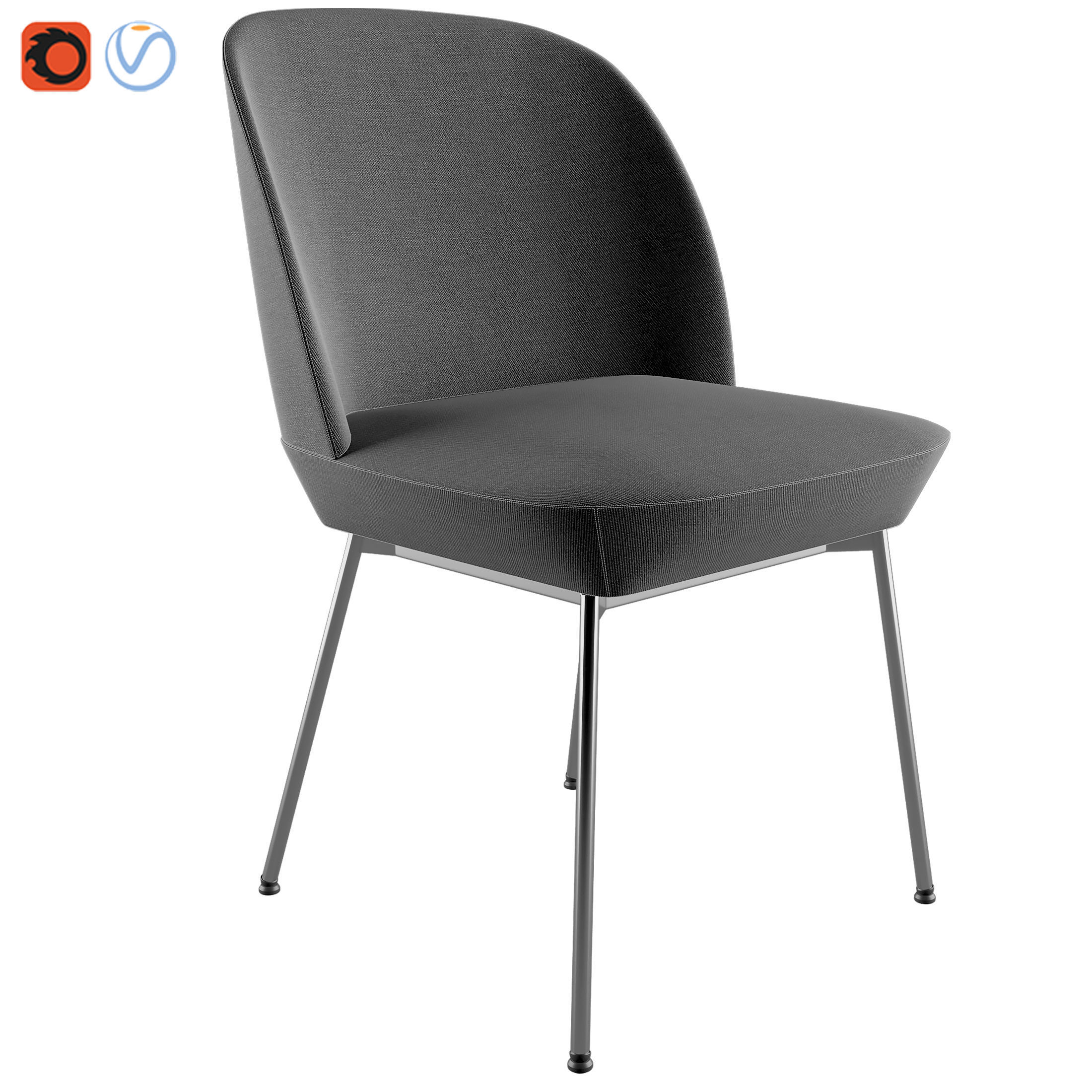 Oslo Side Chair 3D model | CGTrader