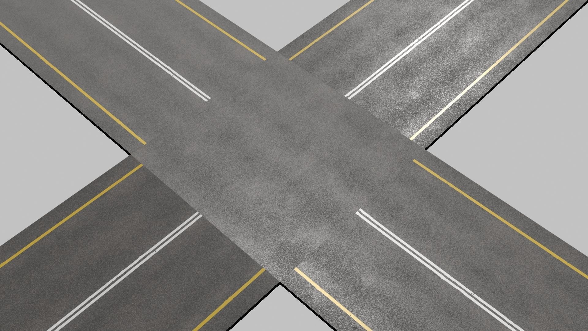 3D model Modular Highway Road PBR VR / AR / low-poly | CGTrader