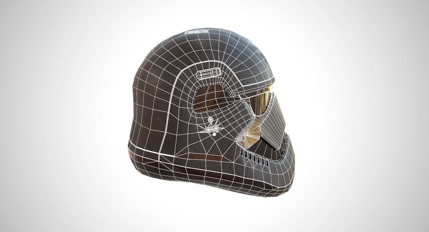 3D model Star Wars Stormtrooper Helmet - Dark Steel VR / AR / low-poly ...