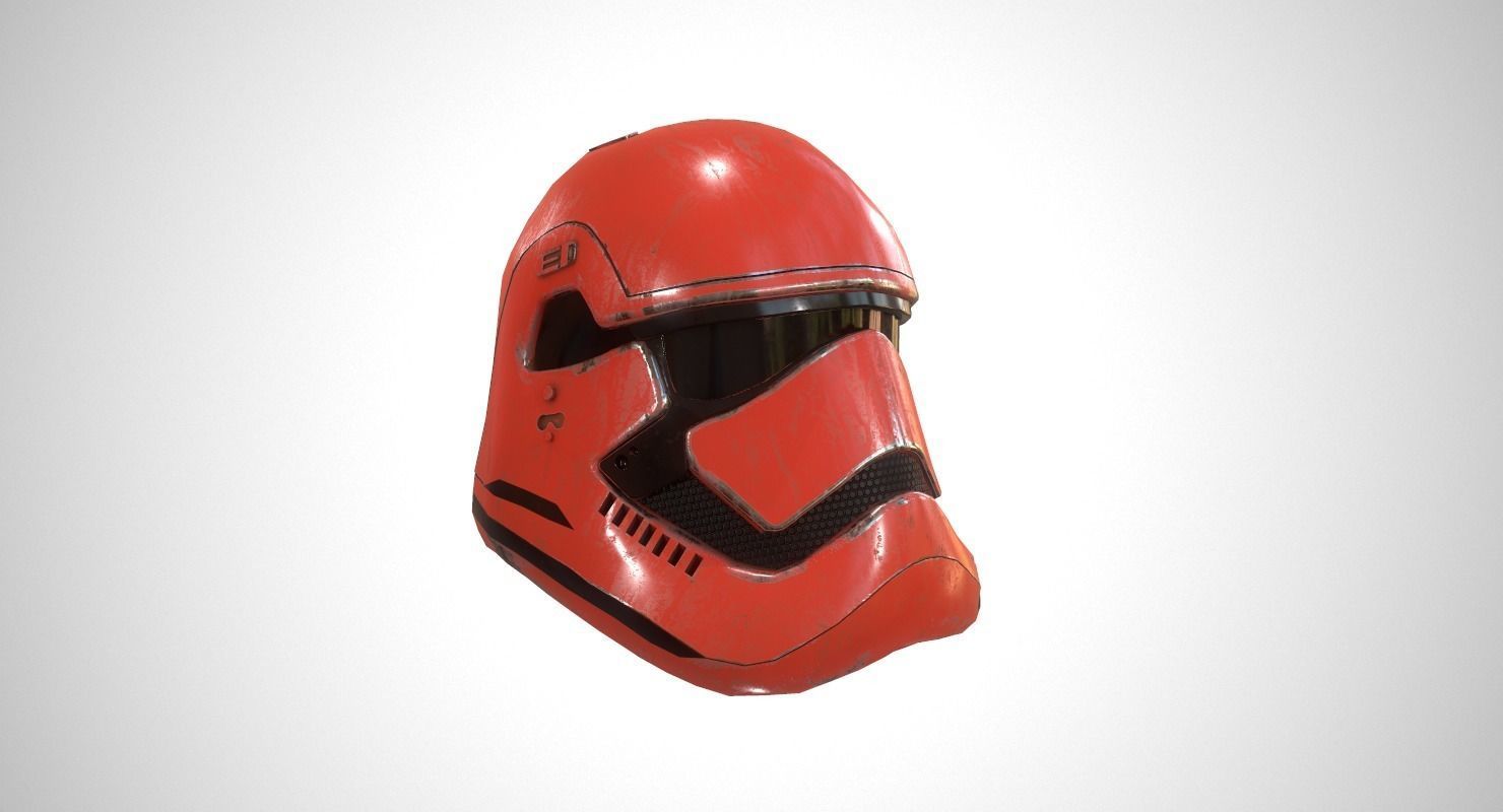3D model Star Wars Stormtrooper Helmet - Red Steel VR / AR / low-poly ...