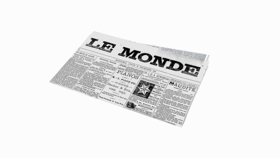 3D model Newspaper Fold VR / AR / low-poly | CGTrader