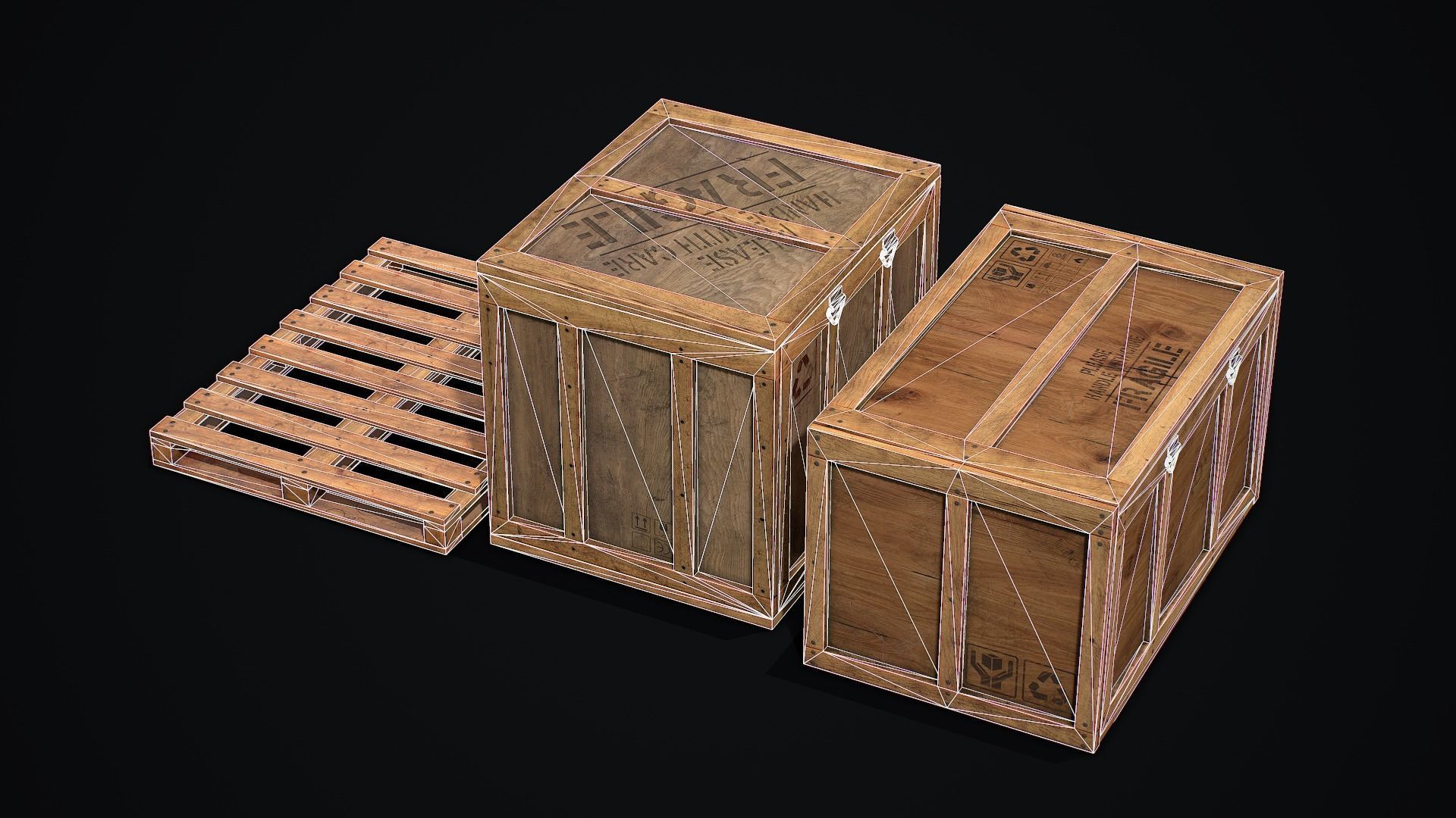 3D model Wooden Shipping Container VR / AR / low-poly | CGTrader