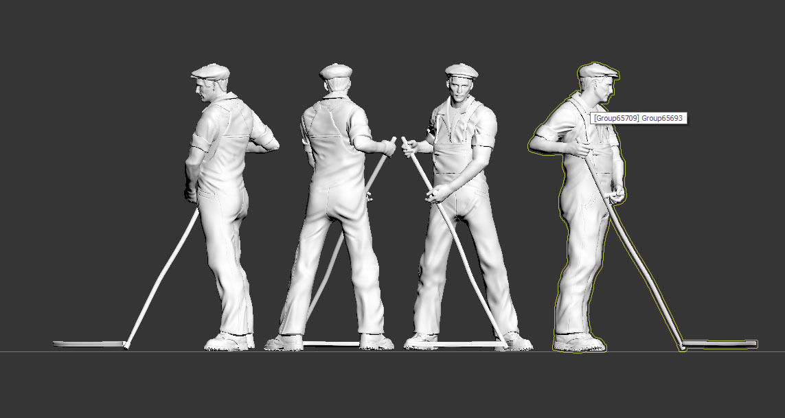 working people 3D model 3D printable | CGTrader