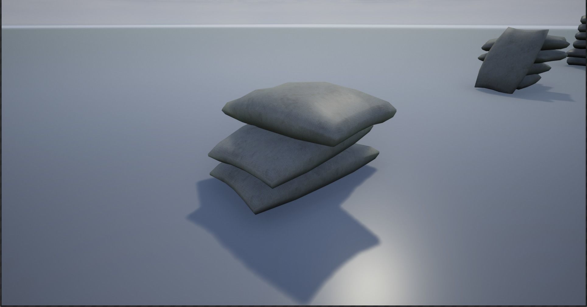 3D model Stacked Sacks and Sack of food and spice VR / AR / low-poly ...