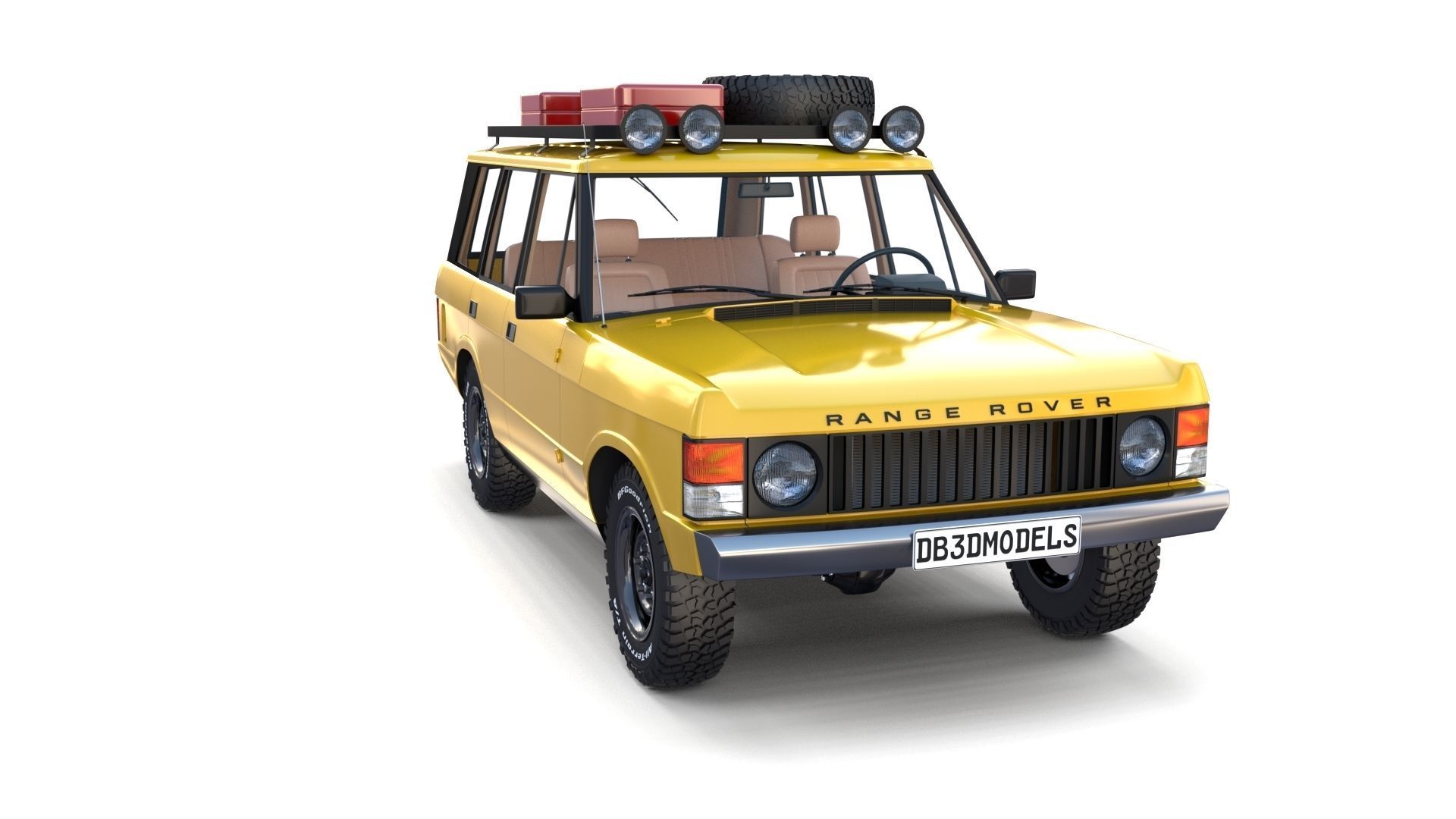 Range Rover Classic with chassis and interior v2 3D model | CGTrader
