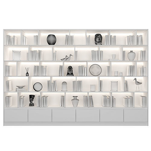 Bookcase 01 3D model free Texture | CGTrader