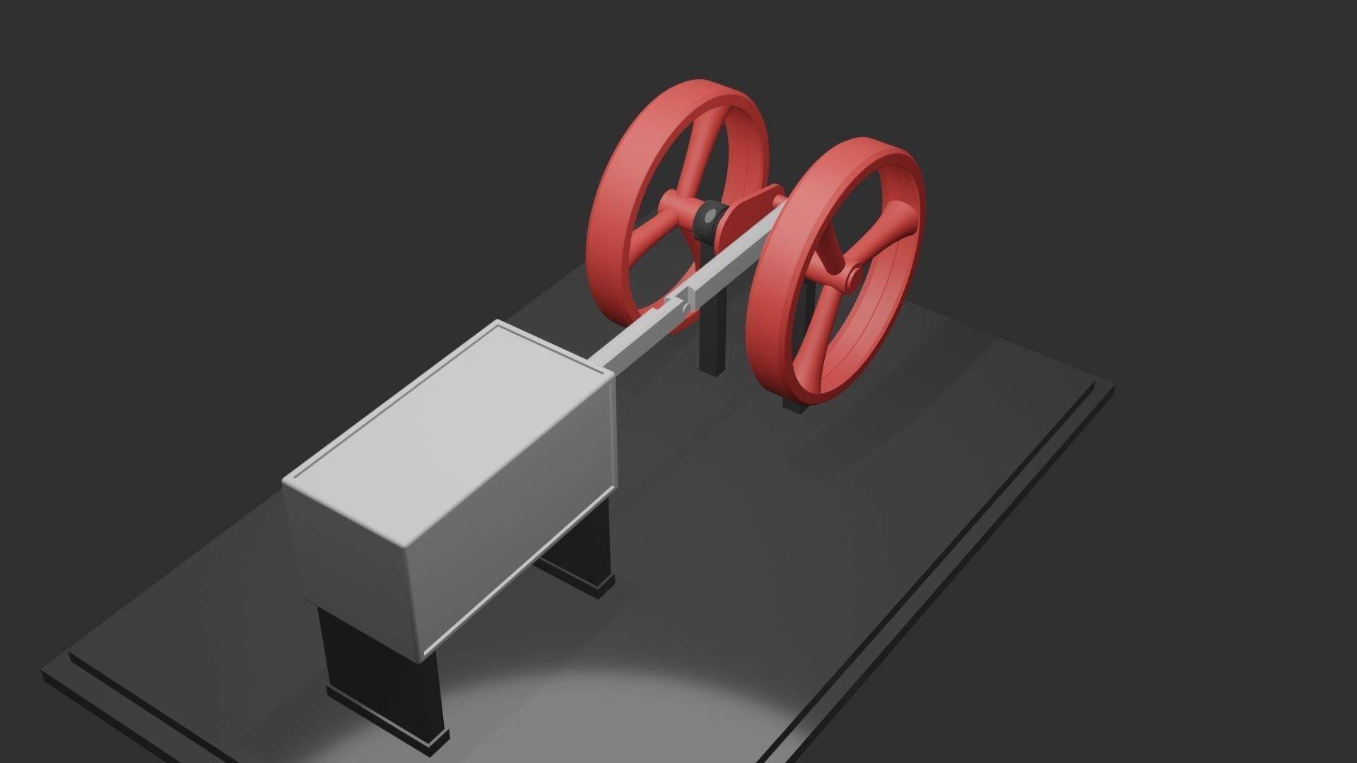 Simple animated engine free 3D model animated rigged | CGTrader