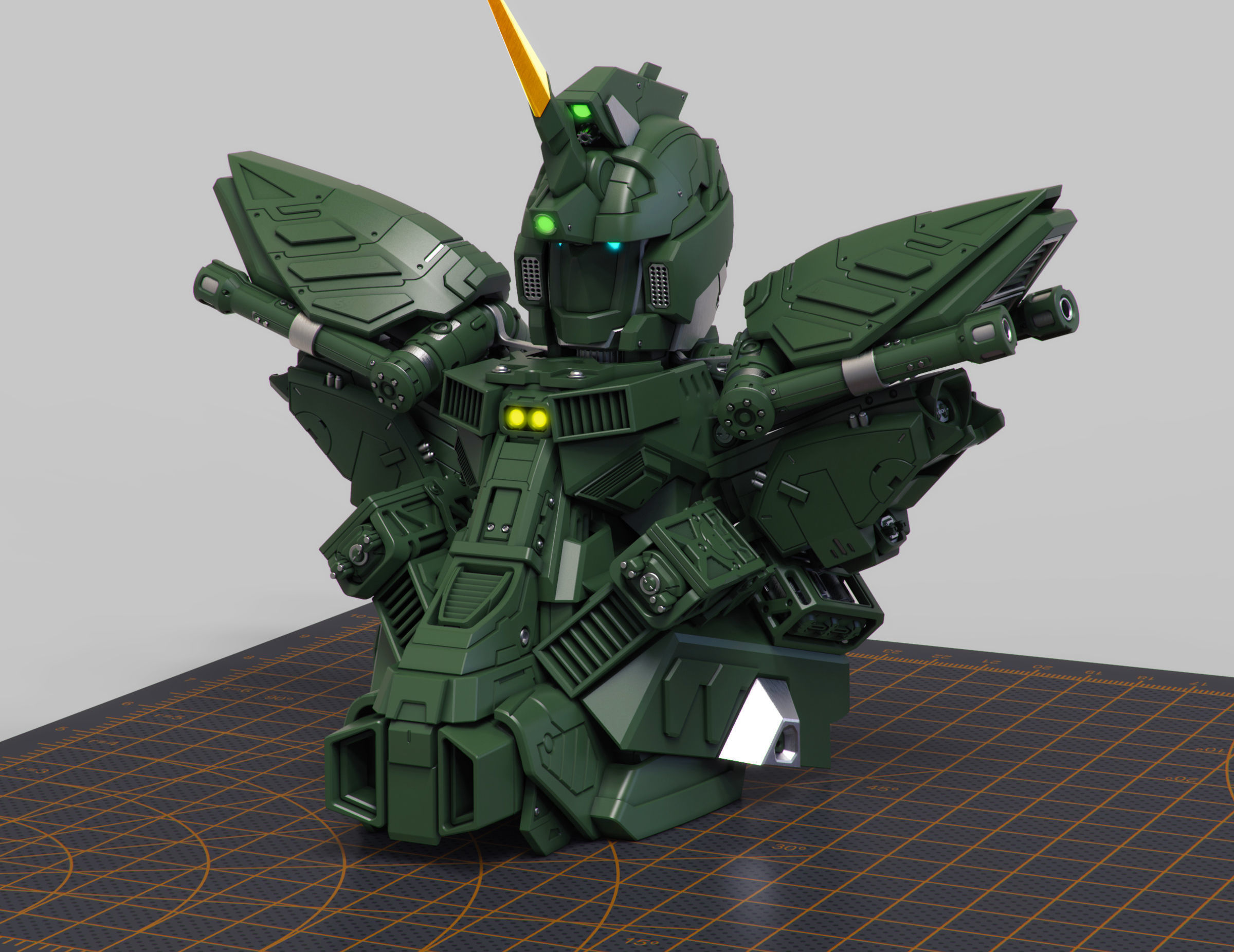 Mech Warrior Hard Surface Kitbash 2 of 20 3D model | CGTrader
