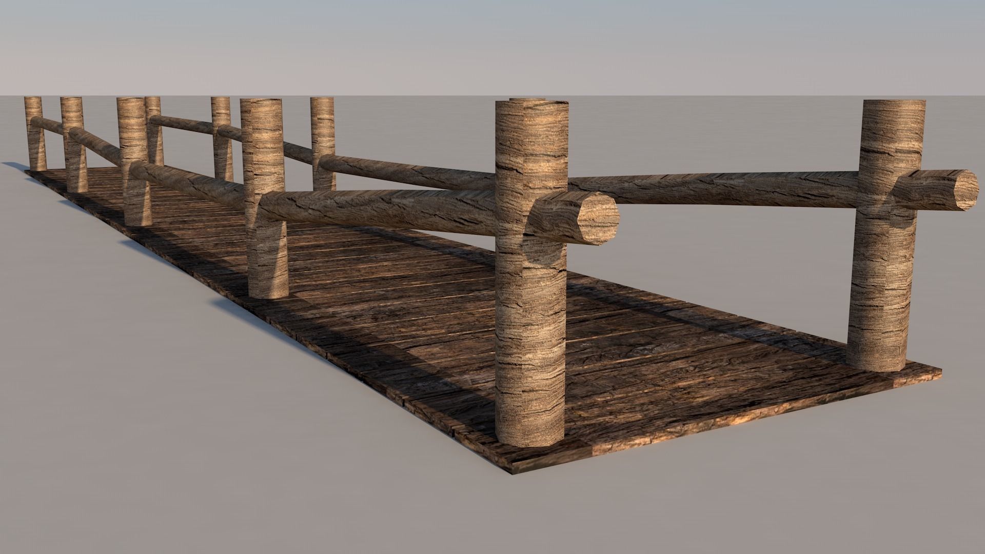 3D model Old Wooden Bridges Pack VR / AR / low-poly | CGTrader