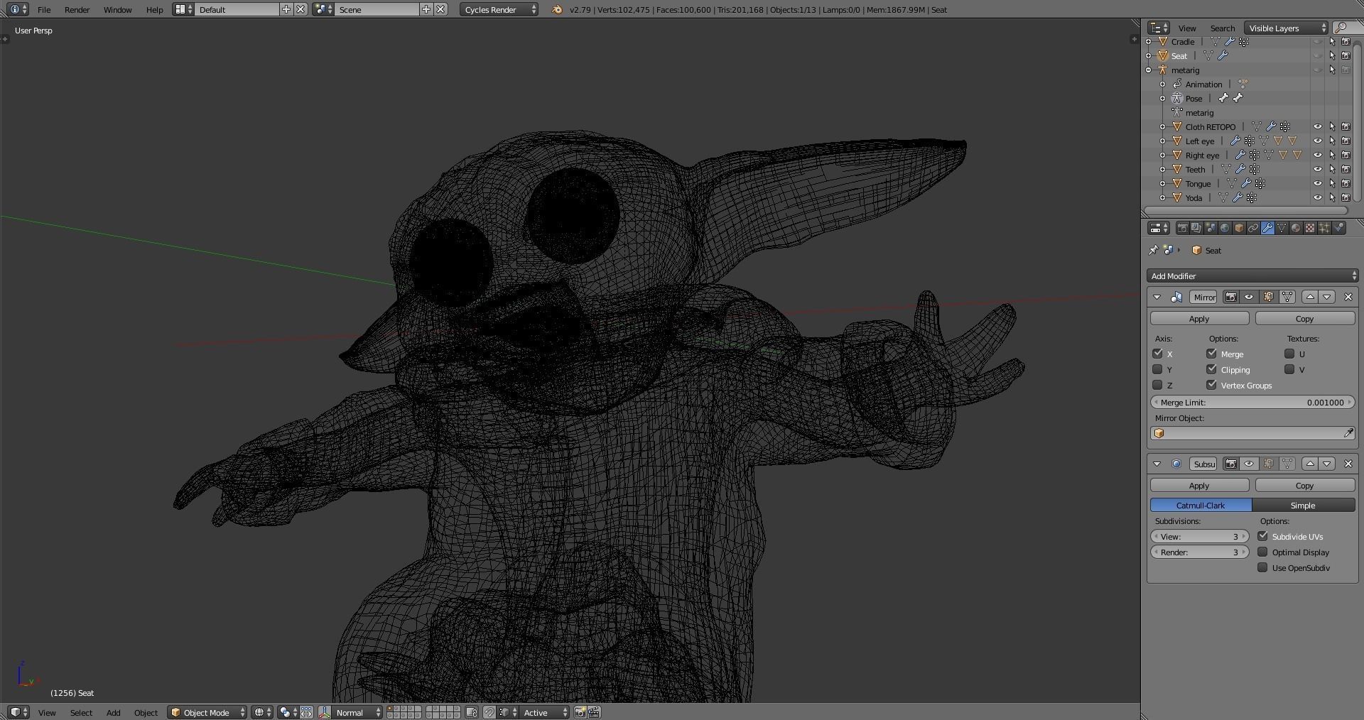 Baby Yoda free 3D model animated | CGTrader