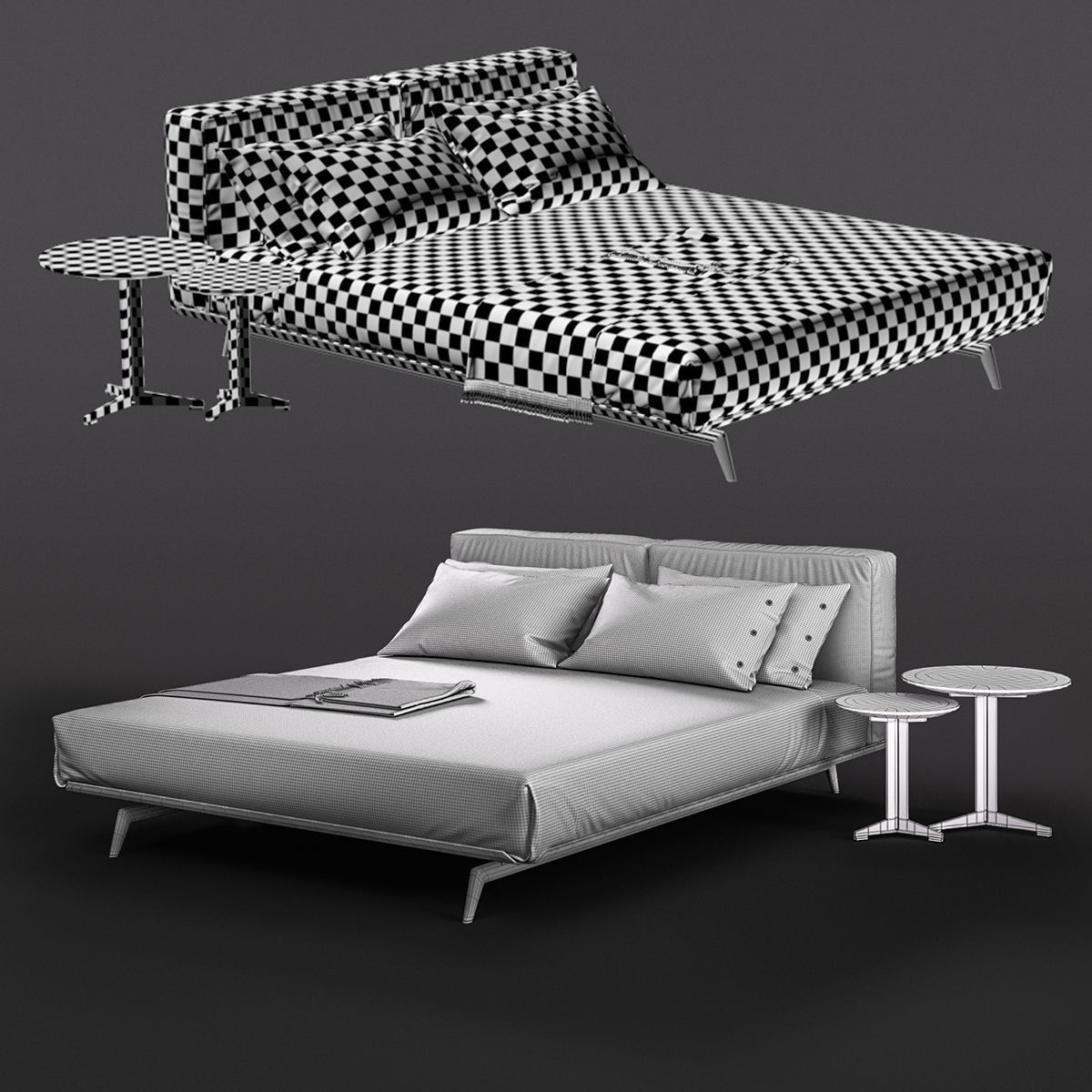 FLEXFORM ESTE BED 3D model | CGTrader