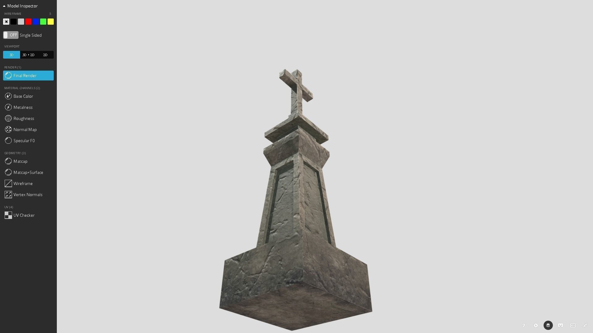 3D model Medieval Grave Marker VR / AR / low-poly | CGTrader