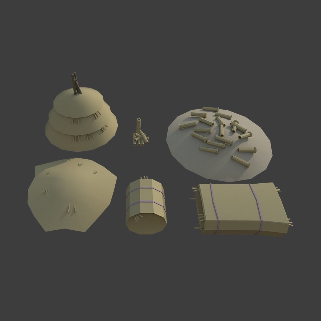 3D model Hay Pile VR / AR / low-poly | CGTrader