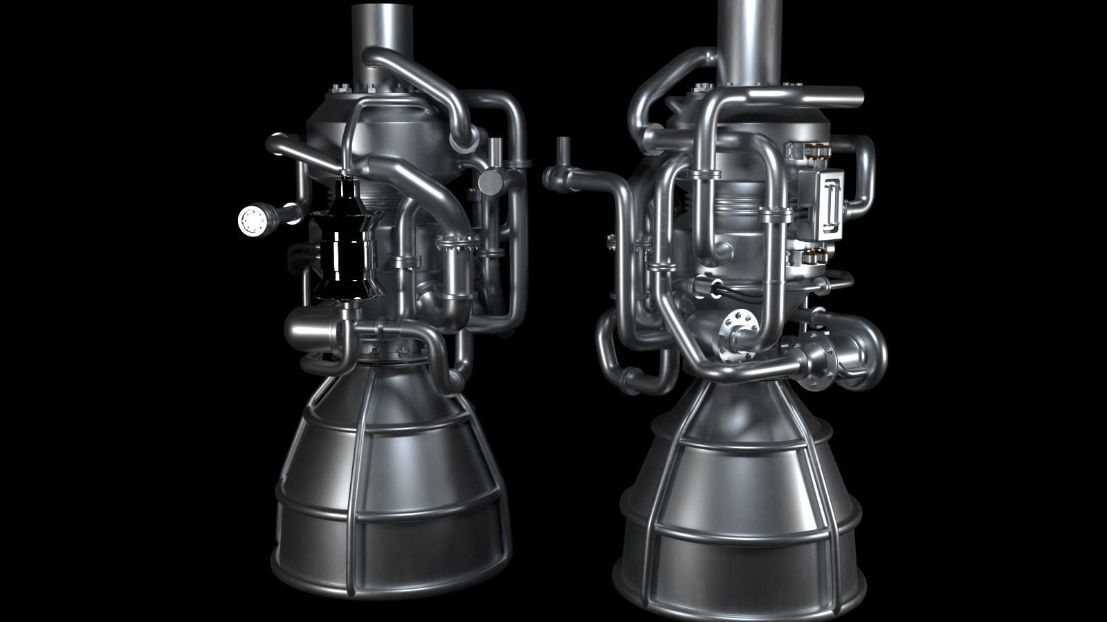 3D Rocket Engine Thrusters | CGTrader