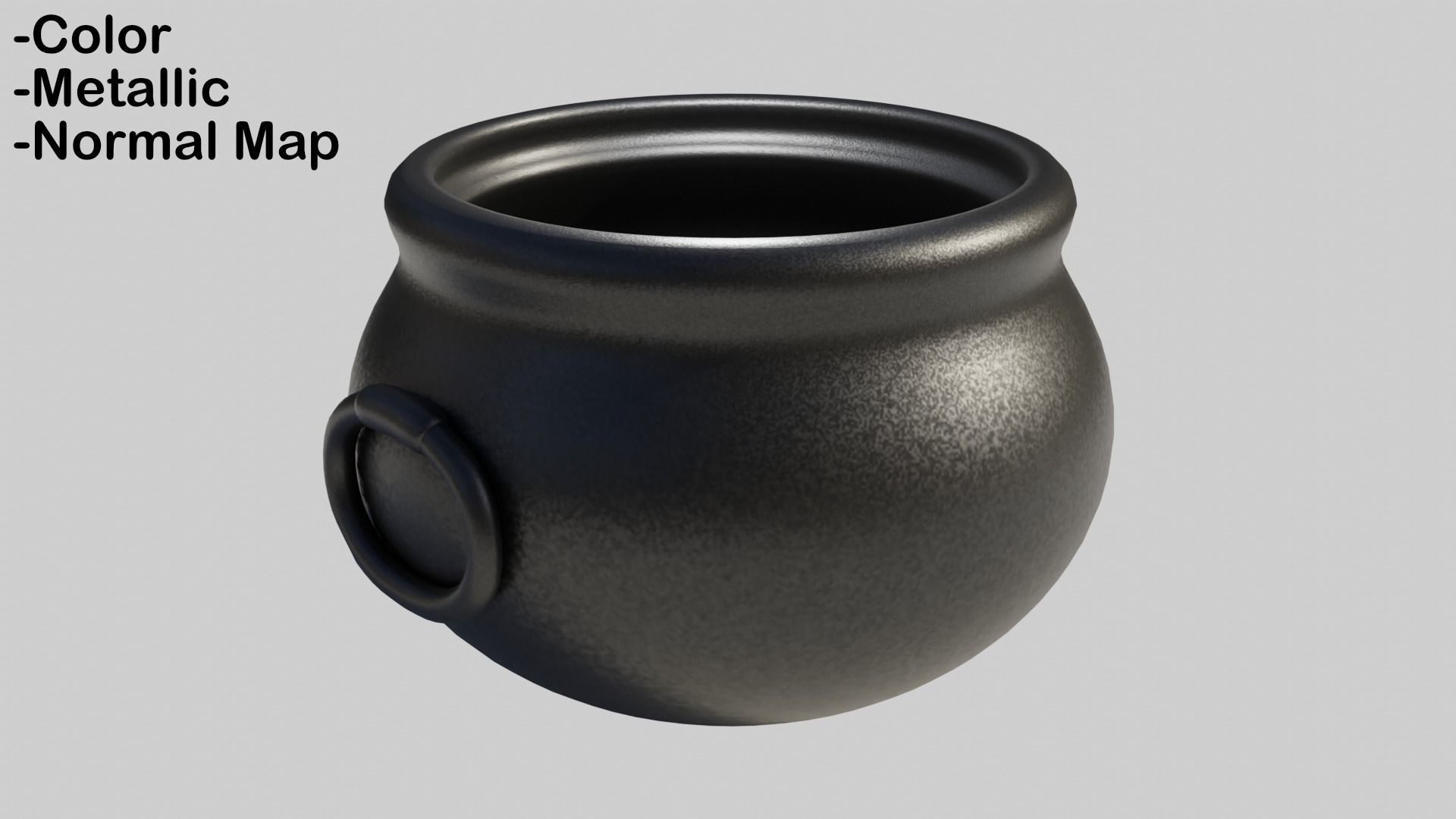 3D model Cauldron color metallic normal map VR / AR / low-poly | CGTrader