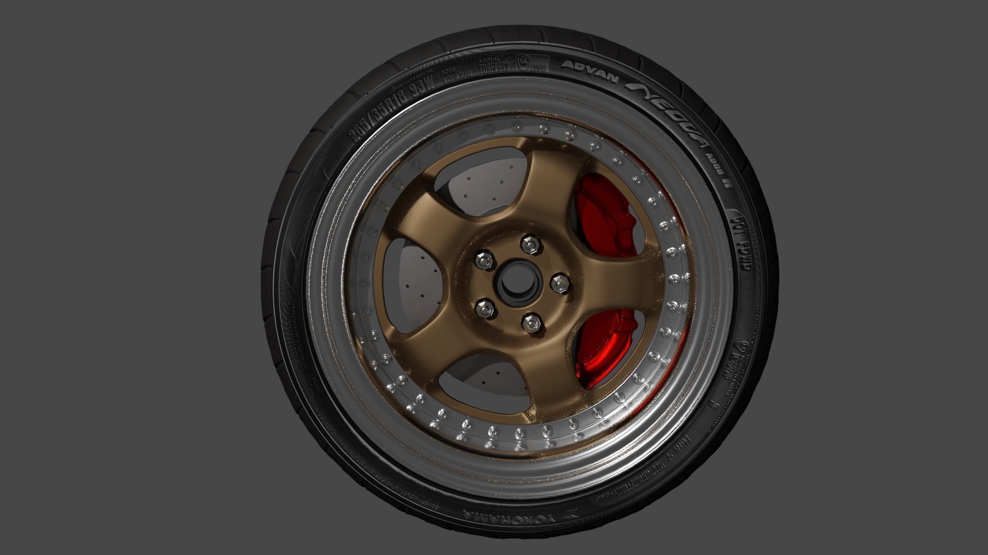 complete car wheel set work meister s1 3D model | CGTrader