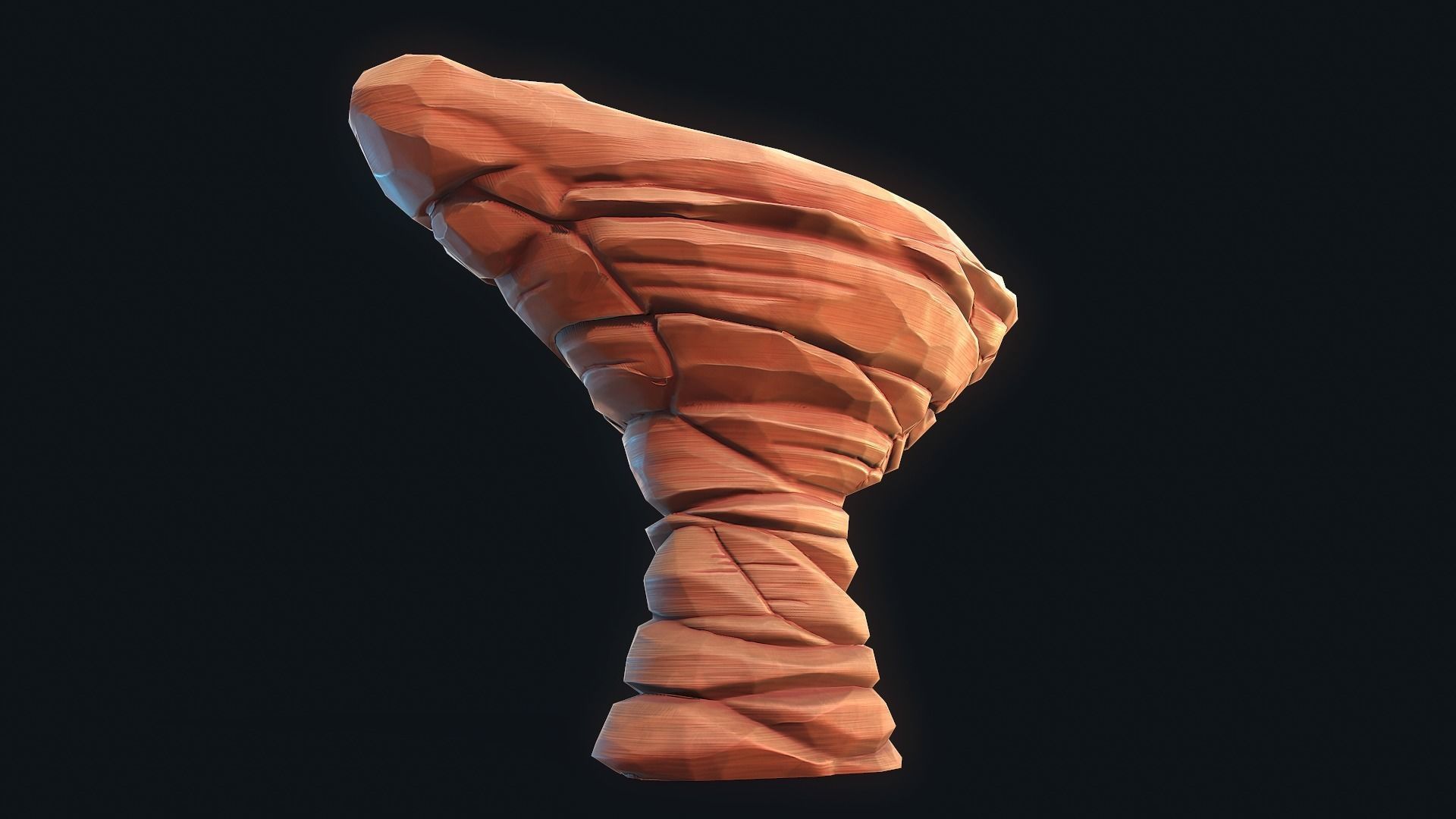 3D model Stylized Desert Rock 3 VR / AR / low-poly | CGTrader