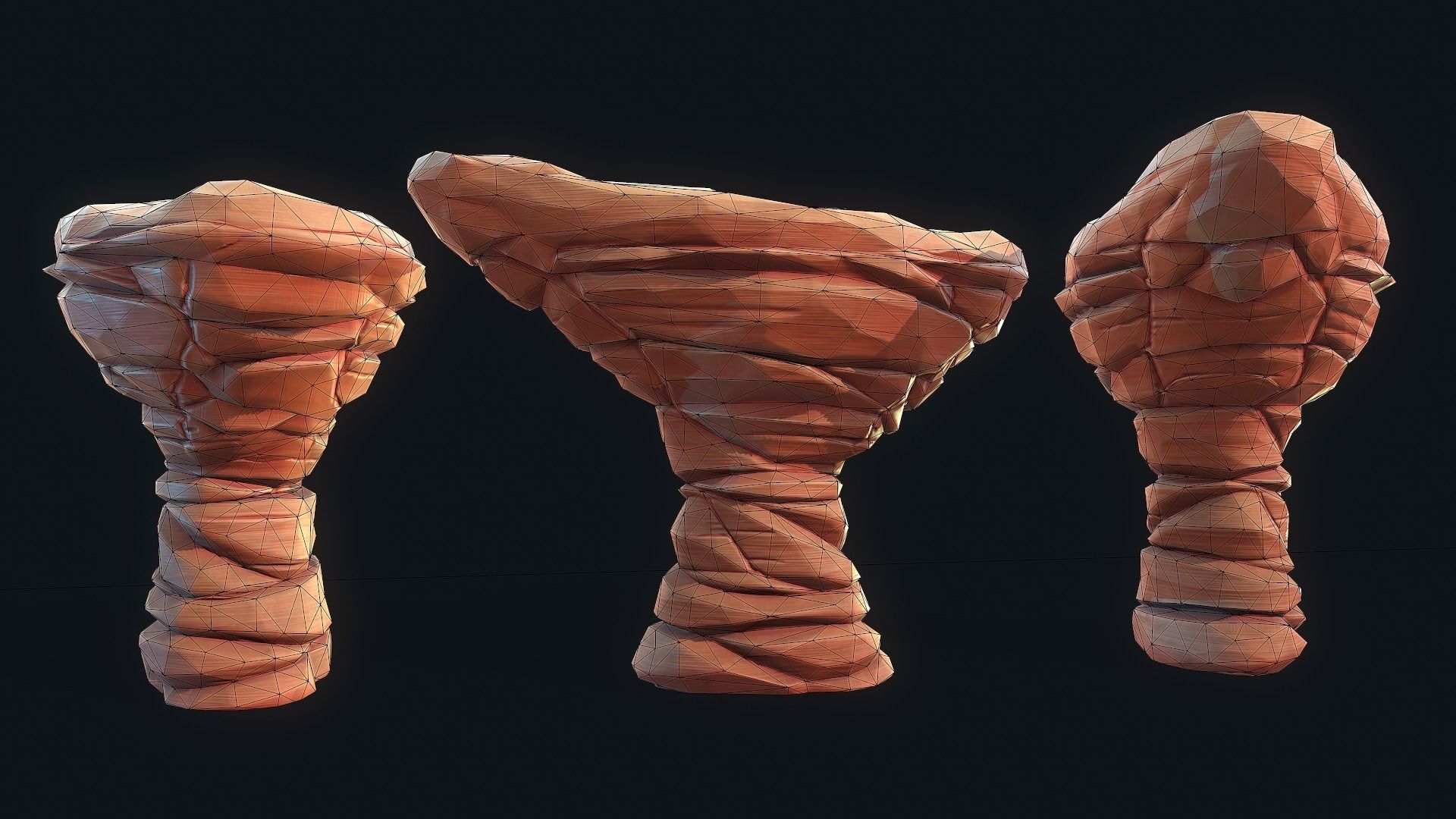 3D model Stylized Desert Rock 3 VR / AR / low-poly | CGTrader