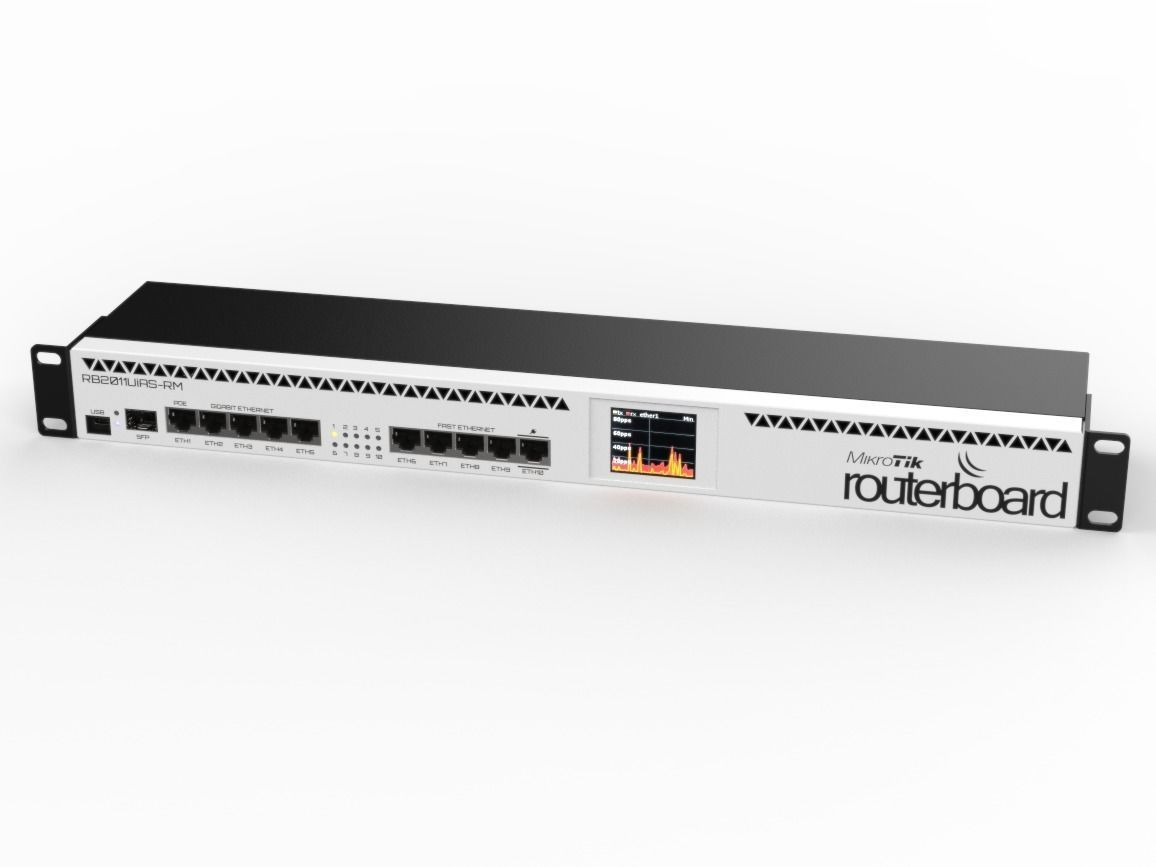 Mikrotik Routerboard RB2011 UiAS-RM Rackmount Router 3D model | CGTrader