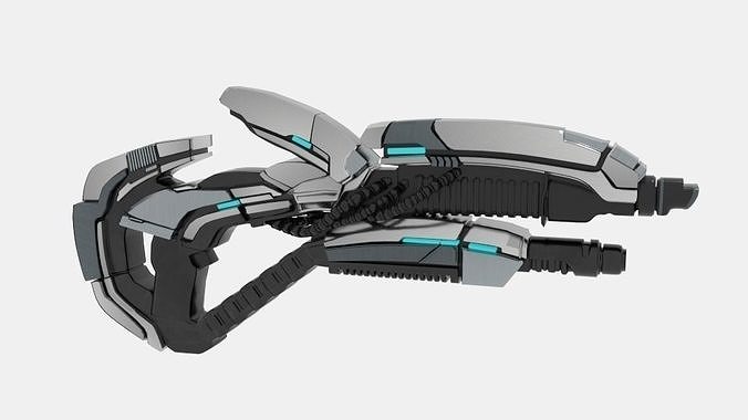 Me2 Gun Geth Plasma Shotgun 3D model | CGTrader