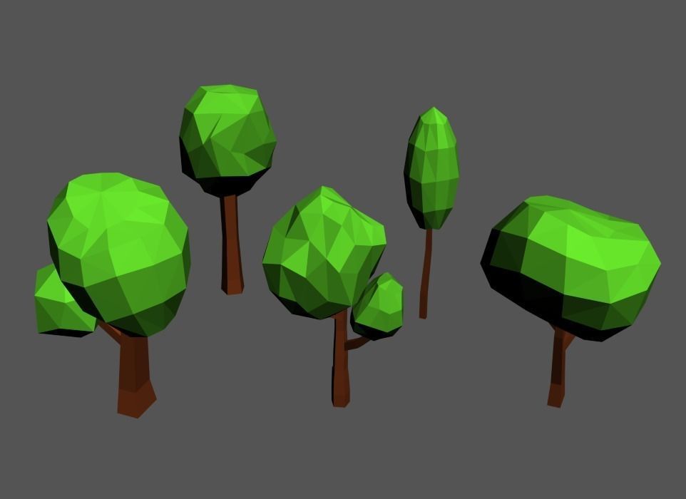 3D model Foliage Pack Low Poly VR / AR / low-poly | CGTrader