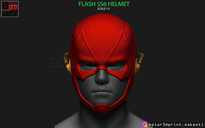 Flash Helmet Season 6 3D model 3D printable | CGTrader