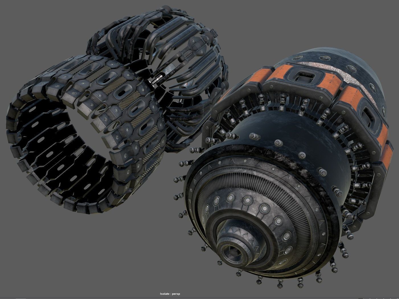 sci fi Machine Part - Cyberpunk design 3D model | CGTrader