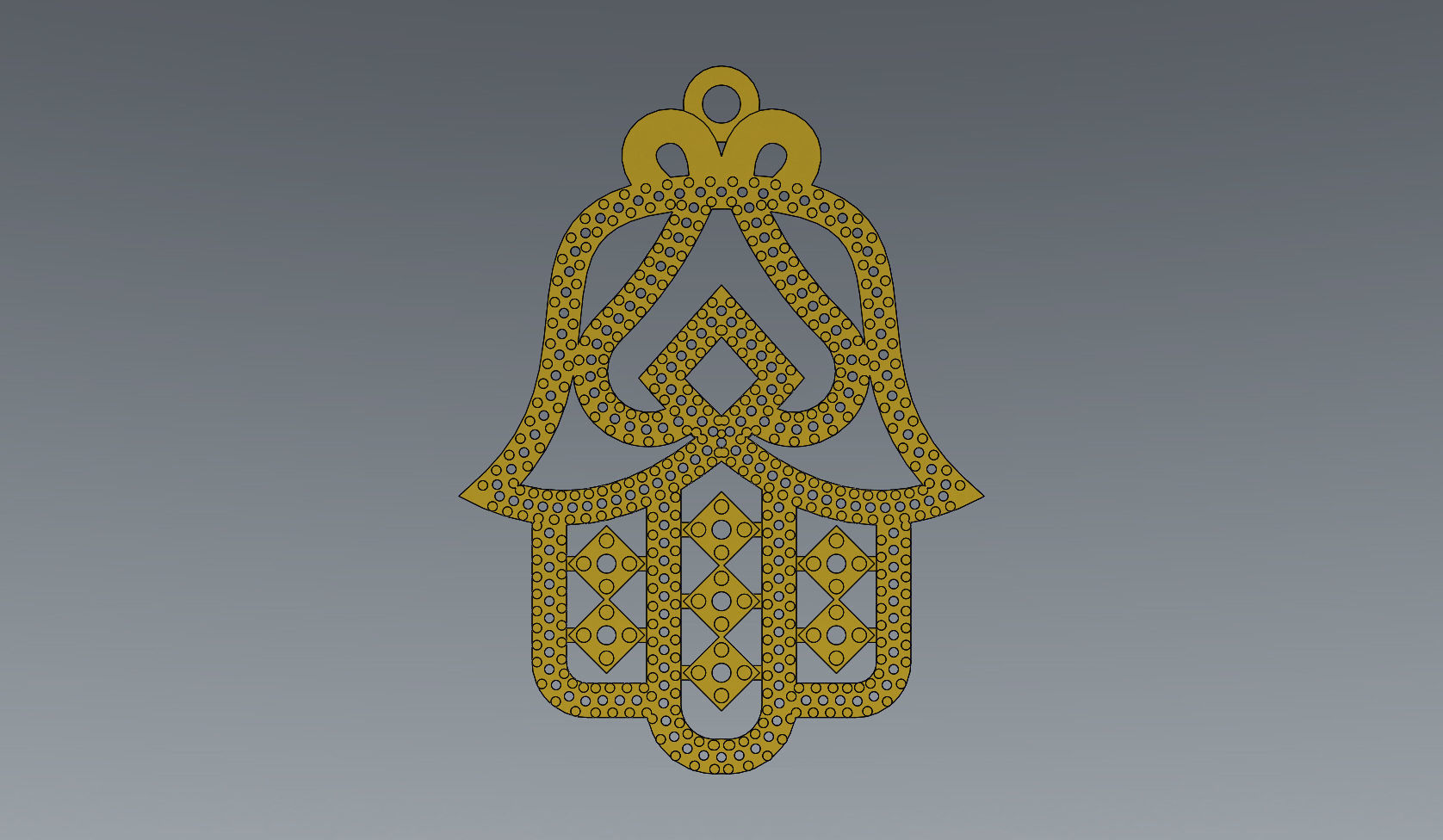 Moroccan khmissa pendant and motif stl and dxf free 3D model 3D ...