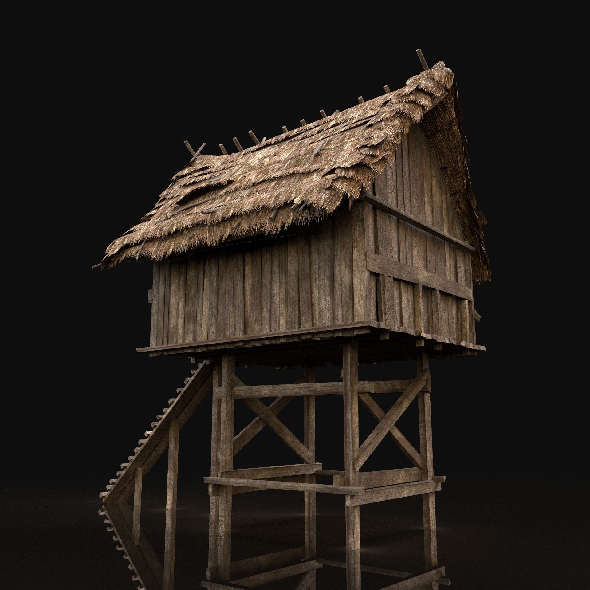 3D model Next Gen AAA Cote Hovel Chicken Coop Cage VR / AR / low-poly ...