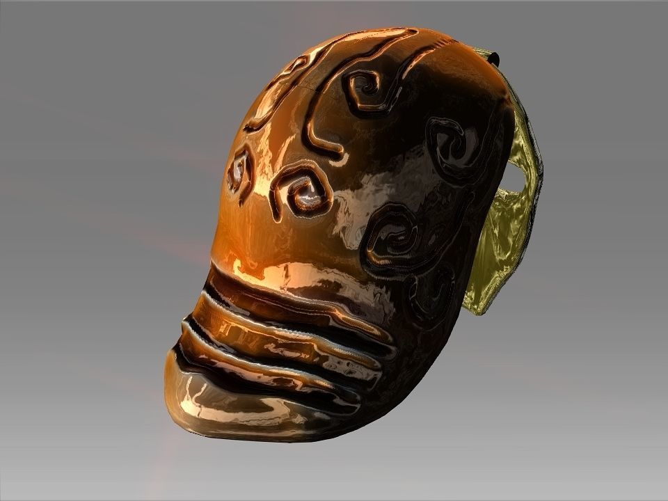 3D model Golden Mask Helmet VR / AR / low-poly animated | CGTrader
