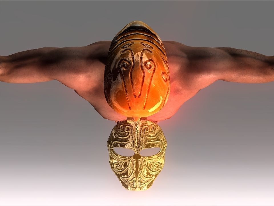 3D model Golden Mask Helmet VR / AR / low-poly animated | CGTrader