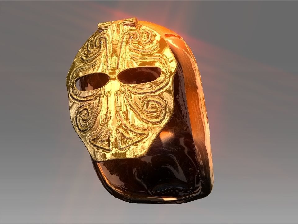 3D model Golden Mask Helmet VR / AR / low-poly animated | CGTrader