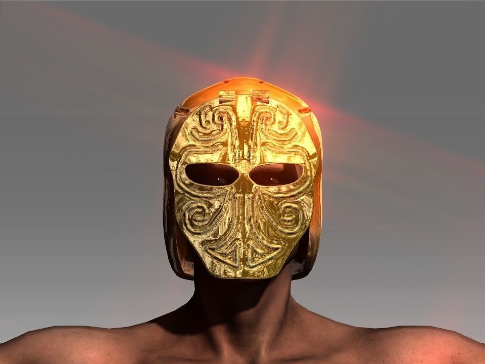 3D model Golden Mask Helmet VR / AR / low-poly animated | CGTrader