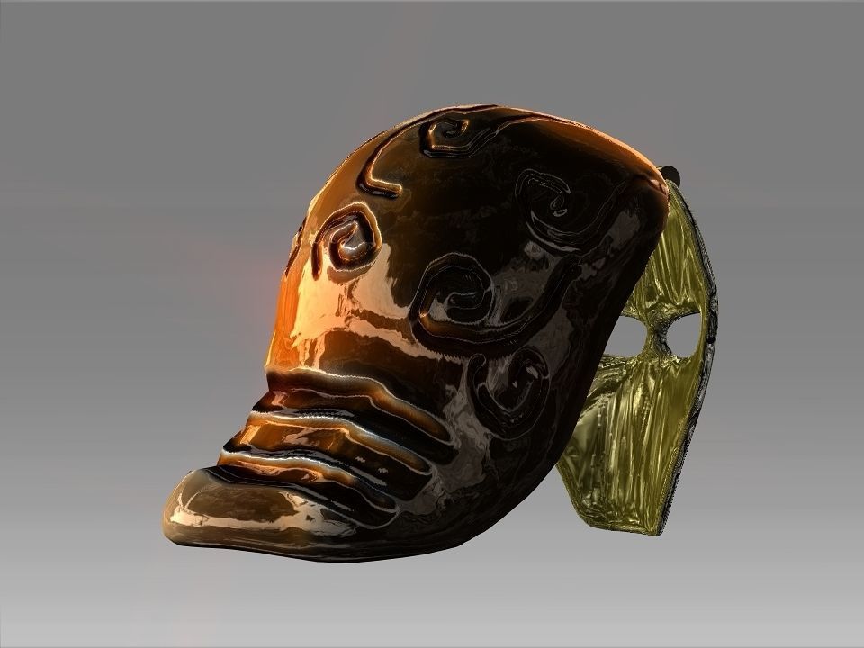 3D model Golden Mask Helmet VR / AR / low-poly animated | CGTrader