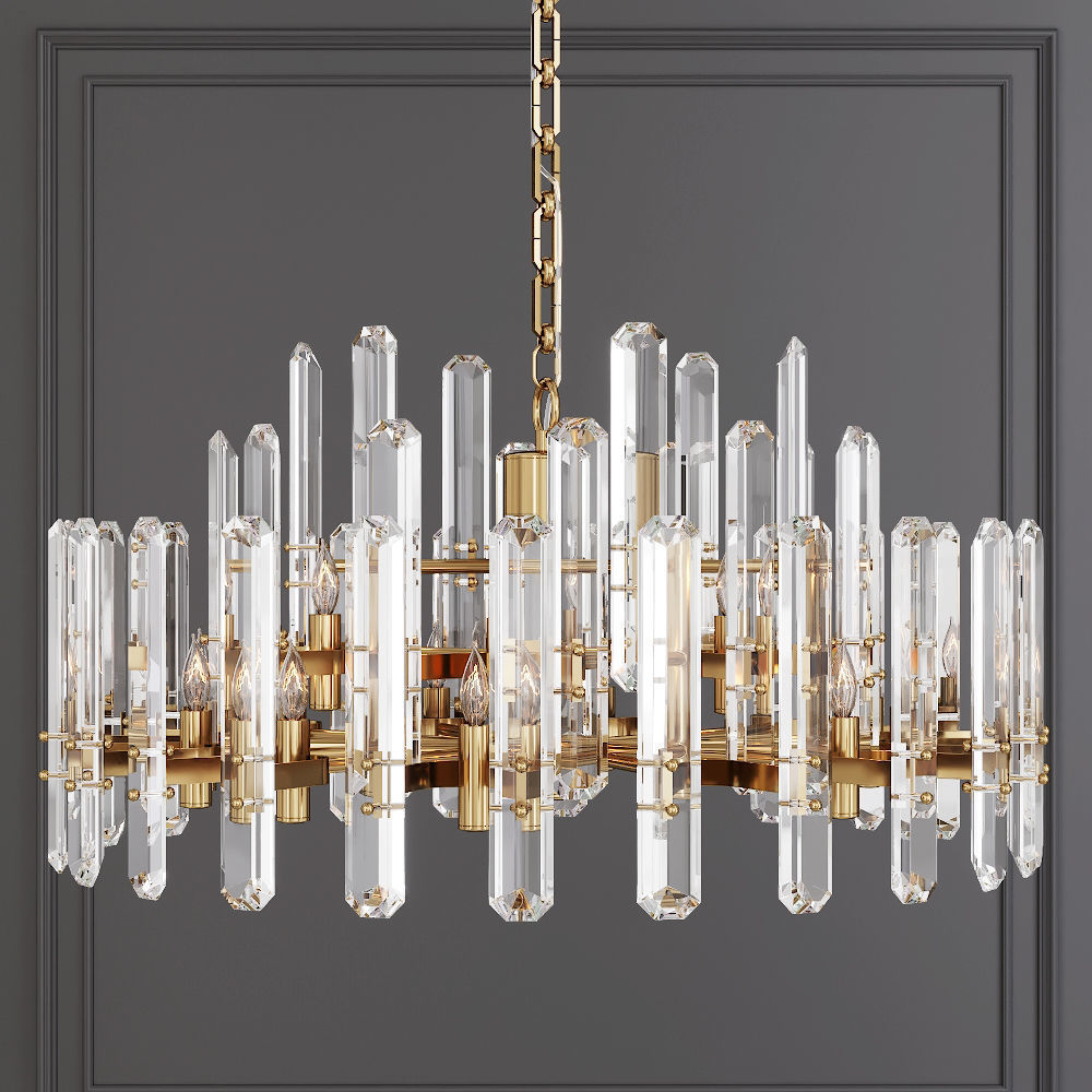 Restoration Hardware BONNINGTON 3-TIER CHANDELIER 36 3D