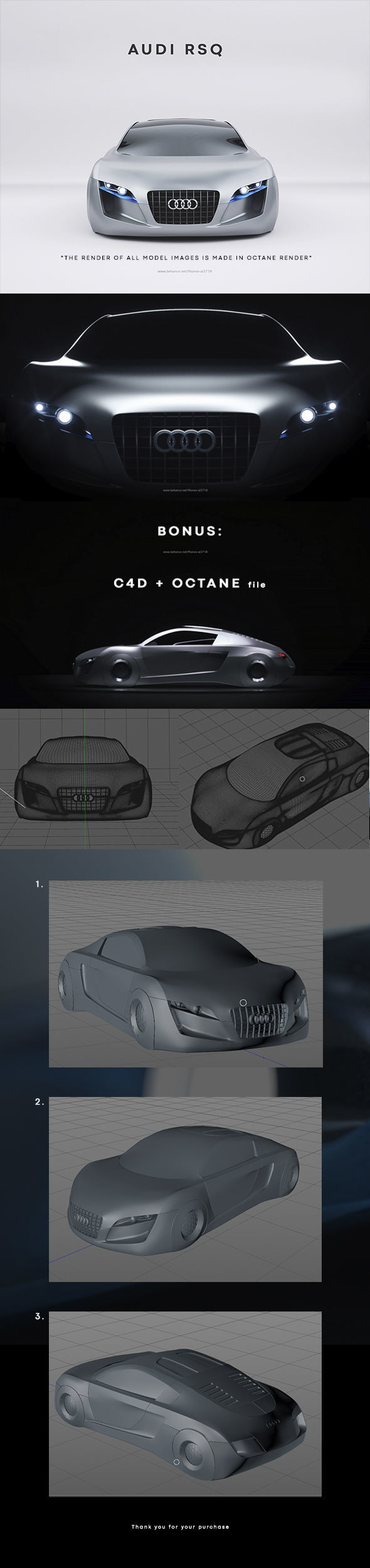 Audi Rsq 3D model 3D model | CGTrader