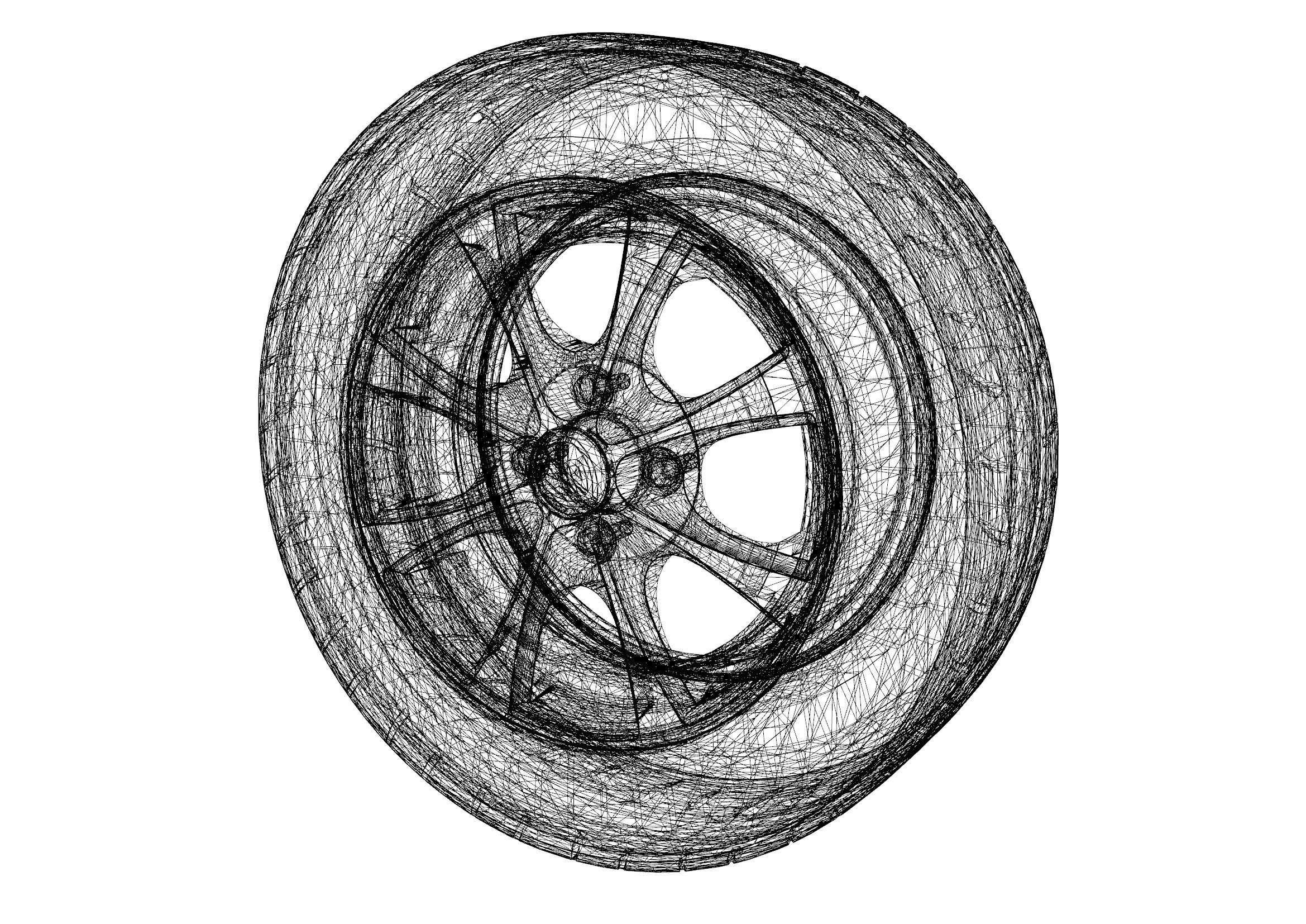 13 Inch Tire Rim Full Set 3D model | CGTrader