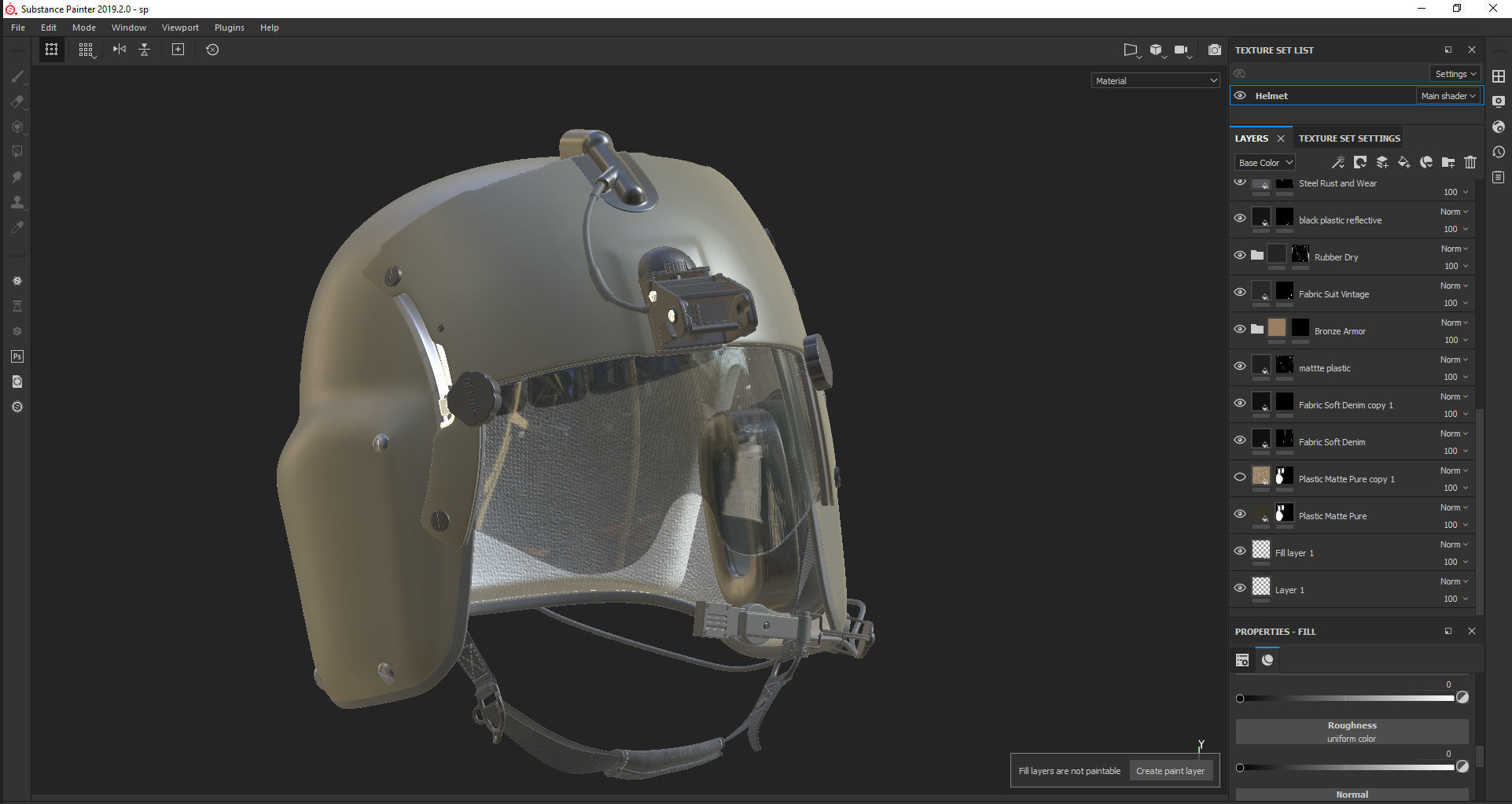 Pilot Helmet Gentex HGU 56P 3D model | CGTrader