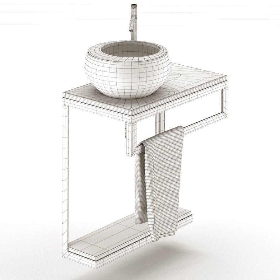 modern wash basin 3D model | CGTrader