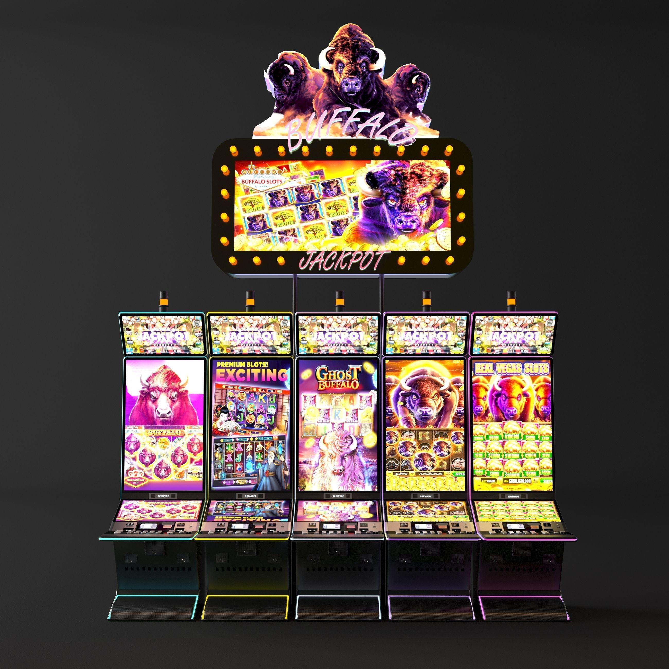 casino slot machine PACK 3D model | CGTrader
